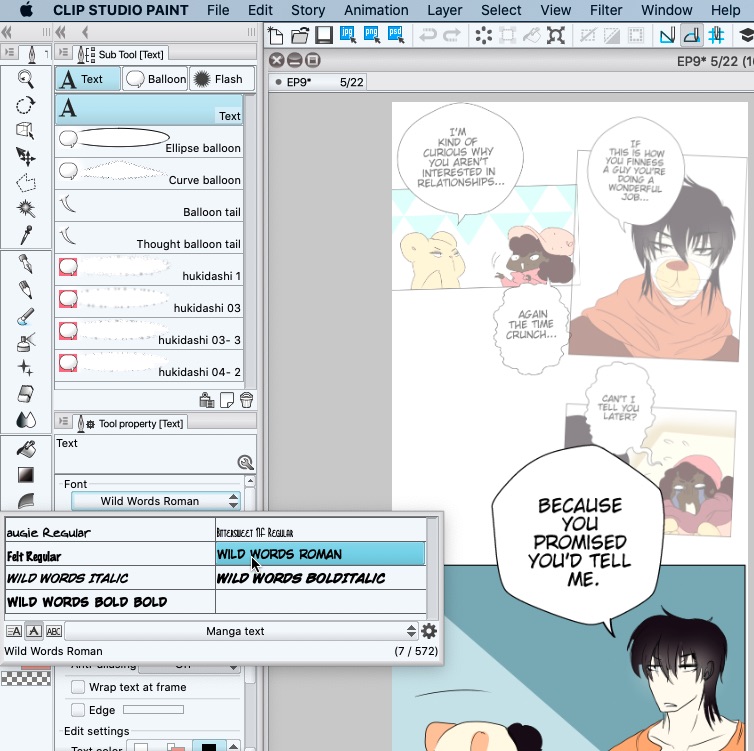 Choosing the Right Font for Your Webtoon Comic - S-Morishita Studio